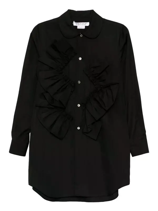Comme Des Garçons Ruffle-detailed Shirt - Black