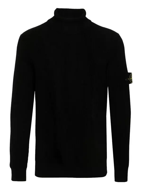 Stone Island Compass-badge Wool Jumper - Black