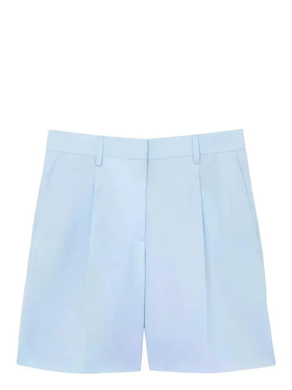 Burberry High-waisted Tailored Shorts - Blue