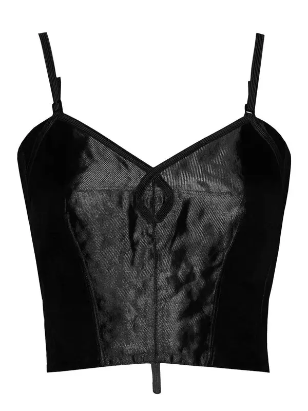 MAISON MARGIELA Metal Satin Vest Top - Black