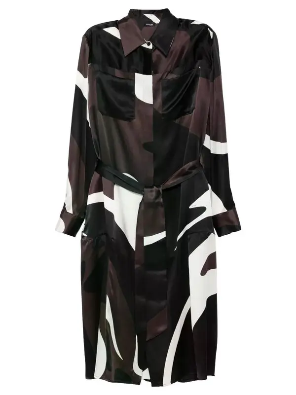 Kiton Silk Midi Dress - Black