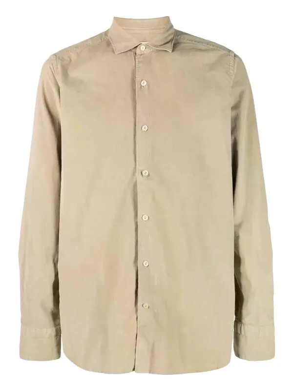 TINTORIA MATTEI 954 Microsuede Button-up Shirt - Neutrals