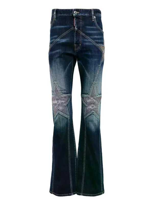 Dsquared2 Rhinestone-embellished Jeans - Blue