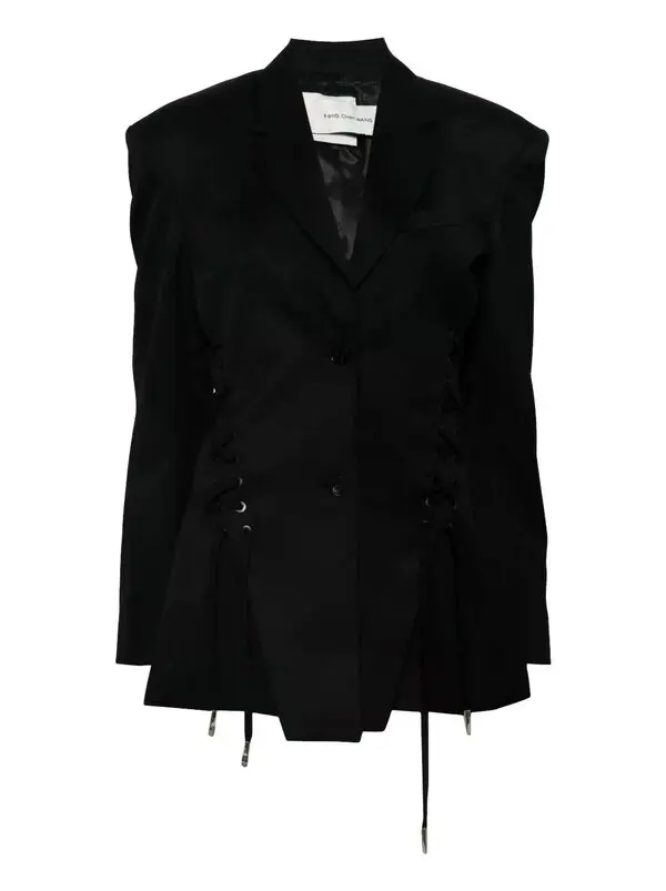 FENG CHEN WANG Self-tie Detail Blazer - Black