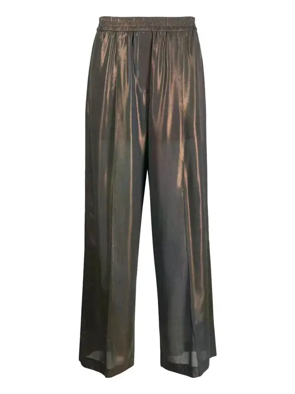 Brunello Cucinelli Wide-leg Trousers - Metallic