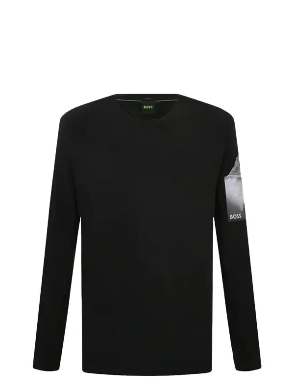 BOSS Graphic-print Sleeve Togn Sweatshirt - Black