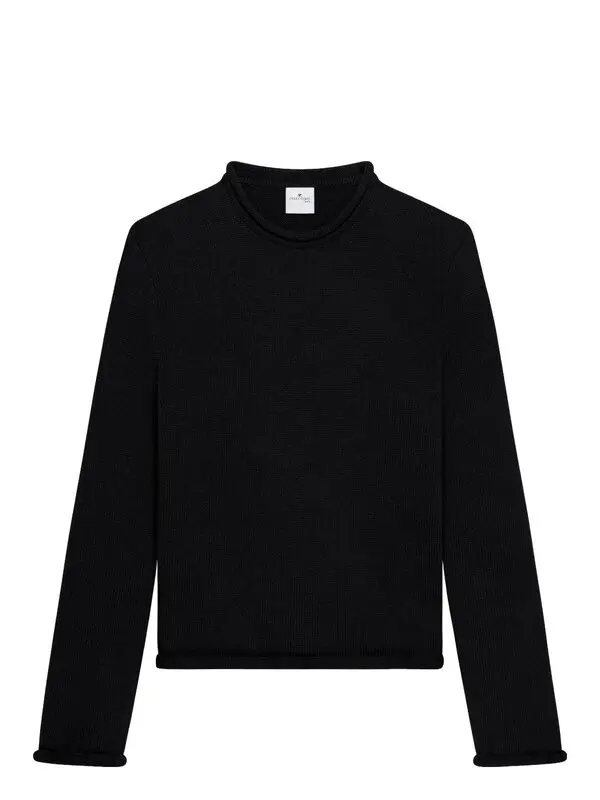 COURREGES Crew-neck Long-sleeve Sweater - Black