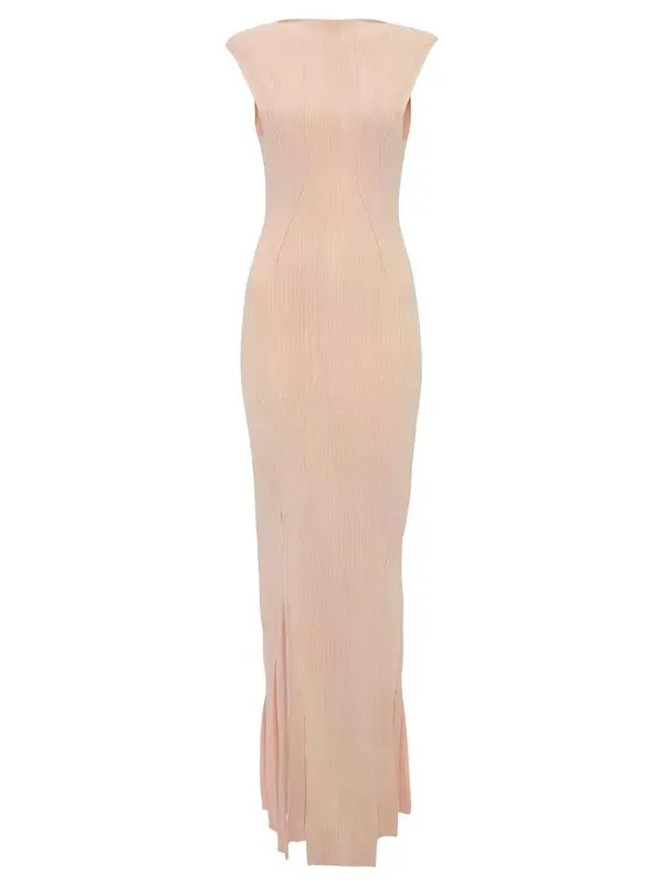 Victoria Beckham Pleat-detailing Sleeveless Maxi Dress - Pink