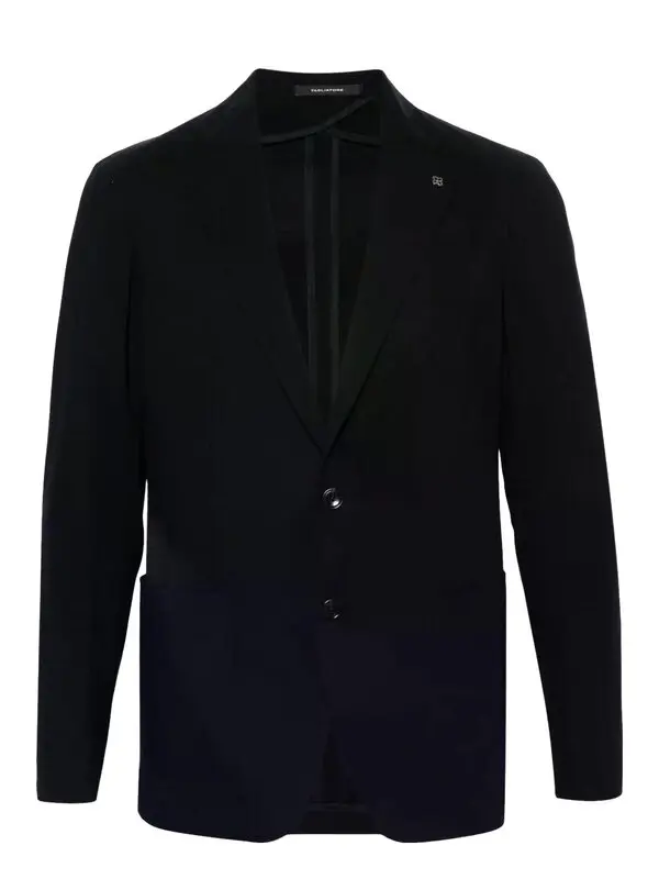 Tagliatore Notched-lapels Single-breasted Blazer - Blue