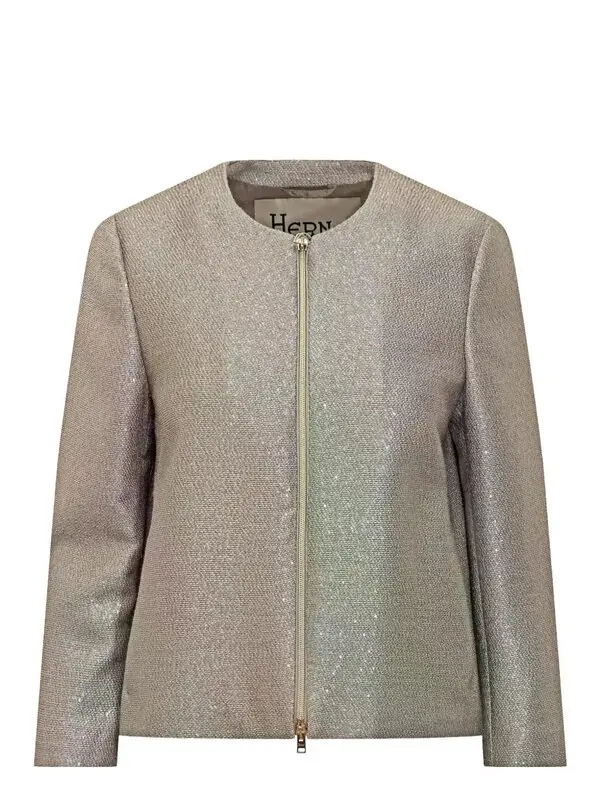 Herno Sequinned Jacket - Brown