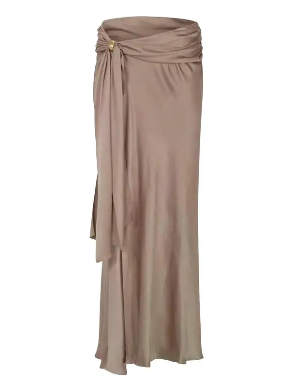 Blumarine Ring-detail Maxi Skirt - Neutrals