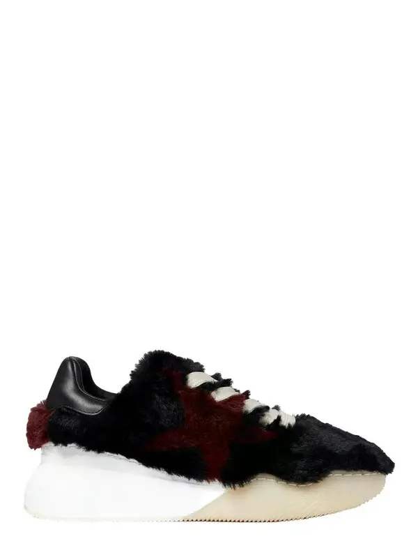 Stella McCartney Loop Faux-fur Sneakers - Black