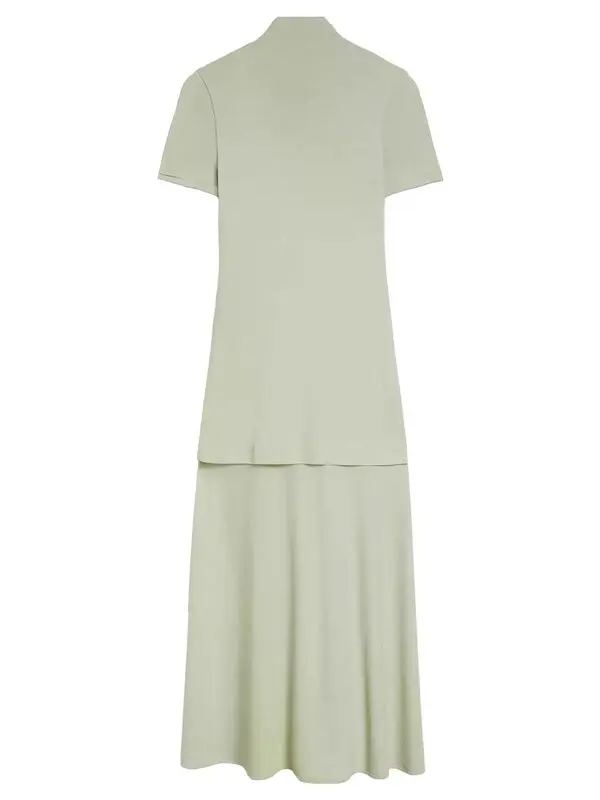 JIL SANDER High-neck Fluid Midi Dress - Green