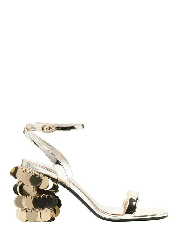 Rabanne 95mm Paillette-embellished Sandals - Gold