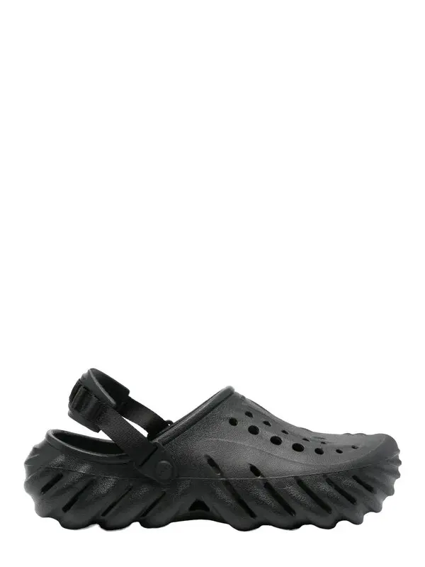 CROCS Echo Logo-embossed Clogs - Black