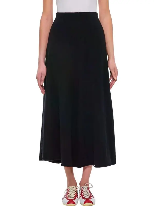 Extreme Cashmere High-waisted Draped Skirt - Black