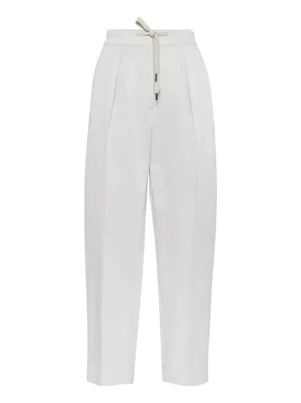 Brunello Cucinelli Straight-leg Gabardine Trousers - Neutrals