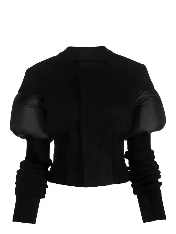 Rick Owens Cropped Panelled Jacket - Black