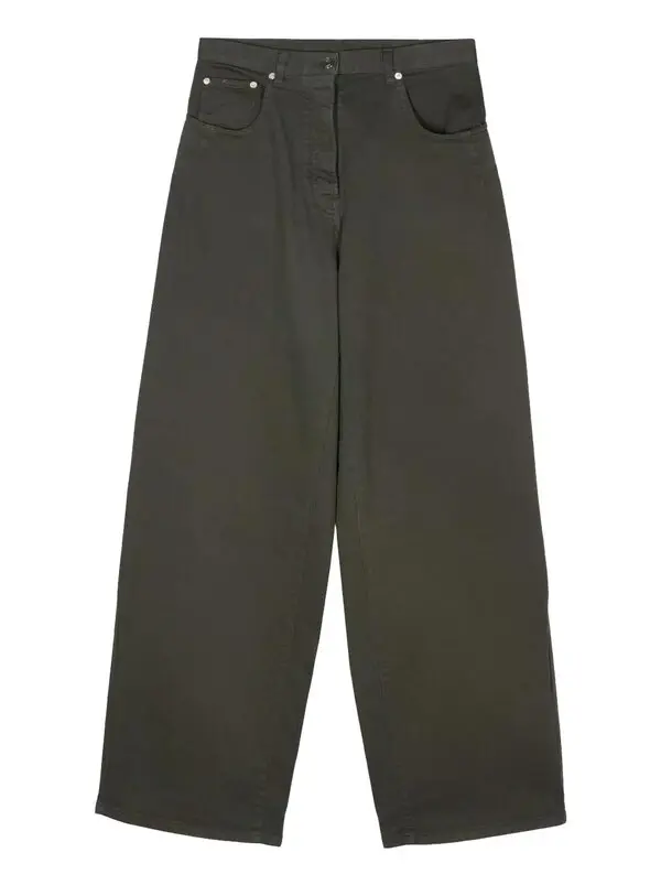 N°21 Wide-leg Trousers - Green