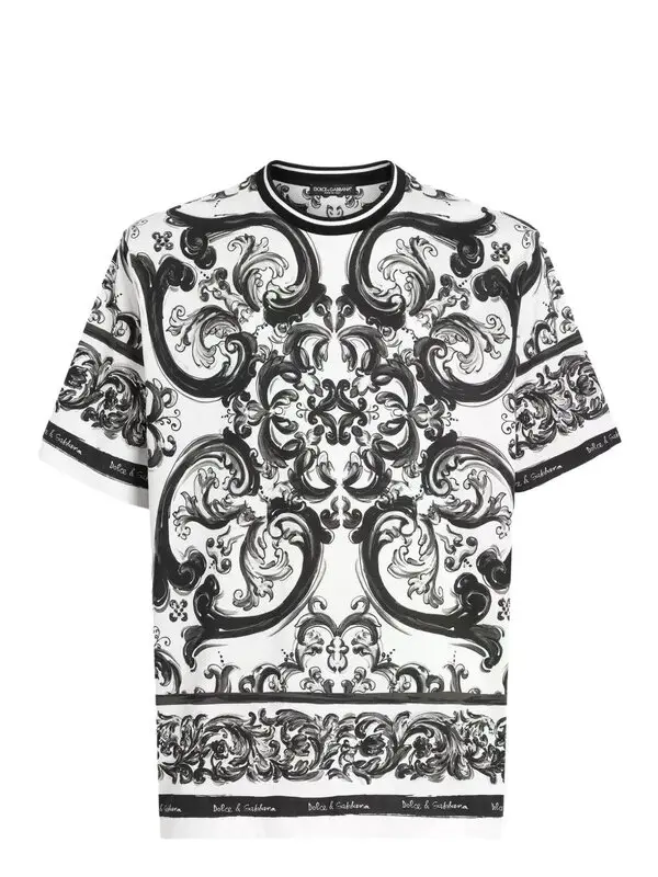 Dolce & Gabbana Majolica-print T-shirt - White