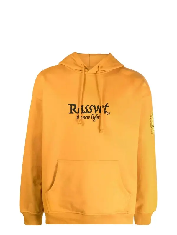RASSVET Logo-print Drawstring Hoodie - Yellow