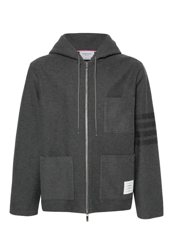 Thom Browne Double Face Tech 4-bar Jacket - Grey