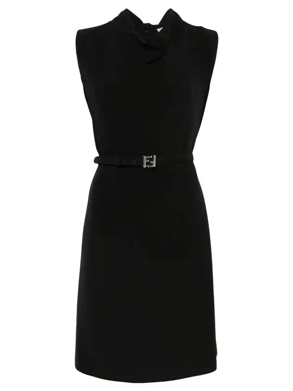 Fendi Cady Mini Dress - Black