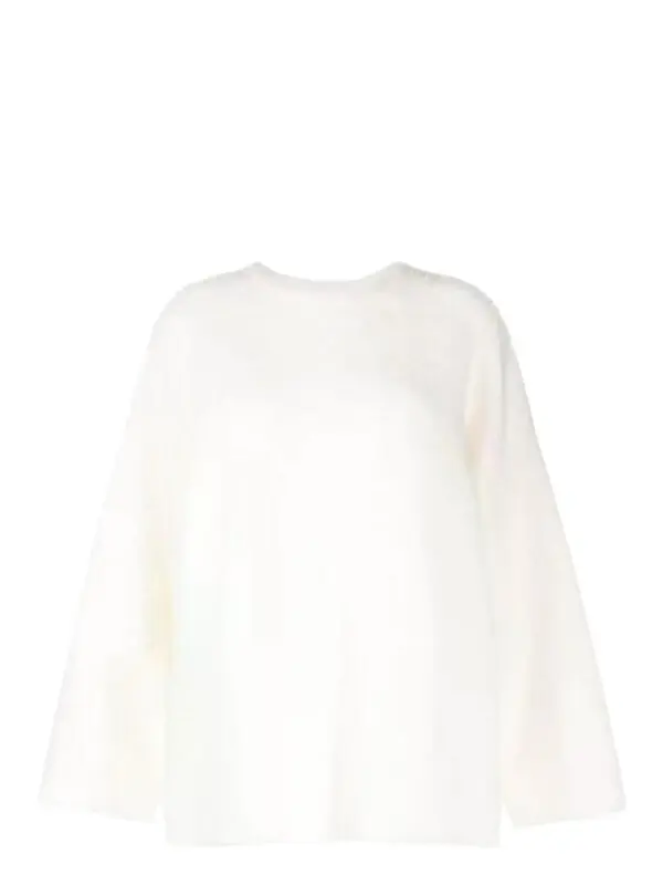 B+AB Crew Neck Brushed-effect Jumper - Neutrals