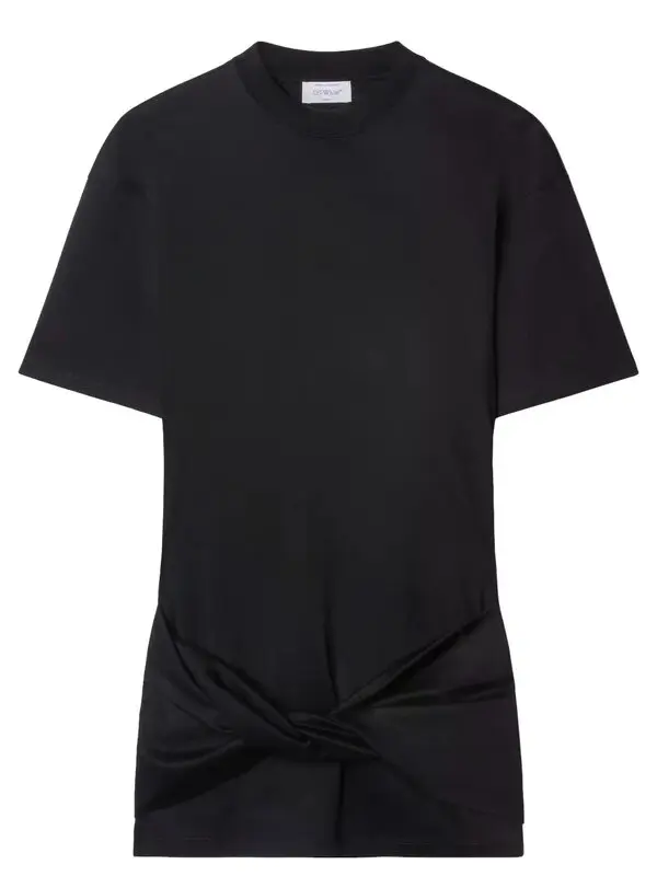 Off-White Arrow Twisted T-shirt Dress - Black