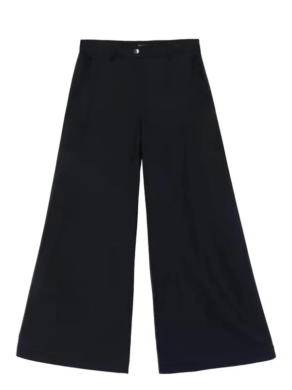 Theory Wide-leg Flannel Trousers - Blue