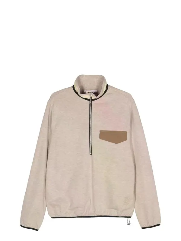 RANRA Mélange Half-zip Sweatshirt - Neutrals