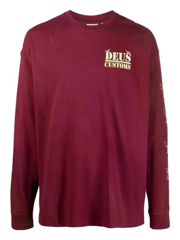 Deus Ex Machina Pub Nuisance Long-sleeve T-shirt - Red