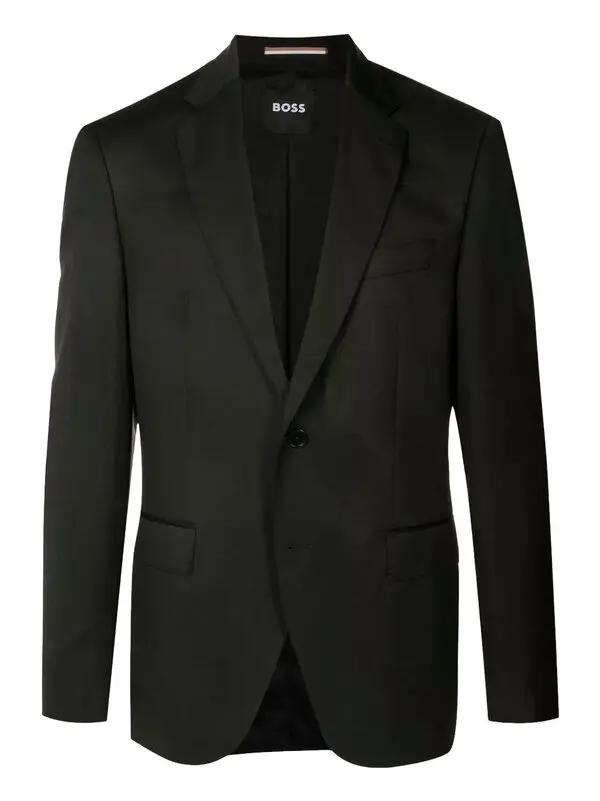 BOSS Single-breasted Fitted Blazer - Black