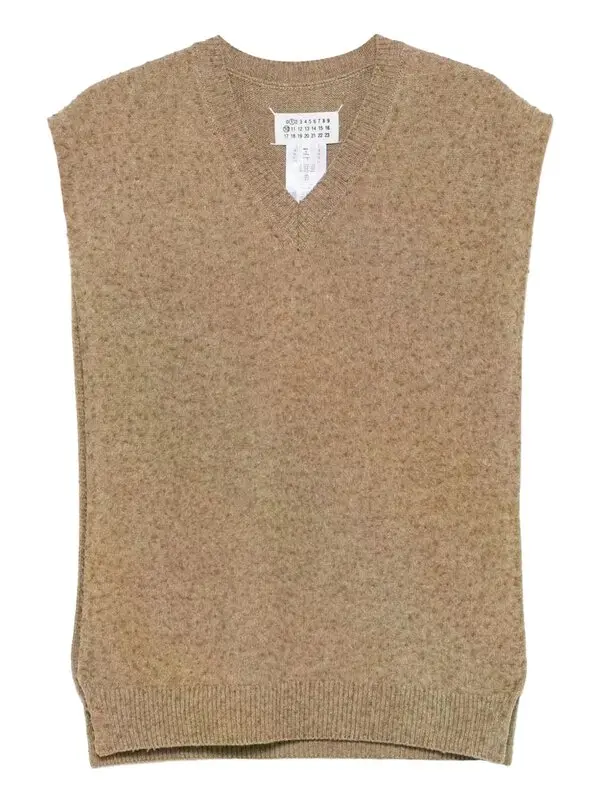MAISON MARGIELA Piled-knit Vest - Brown