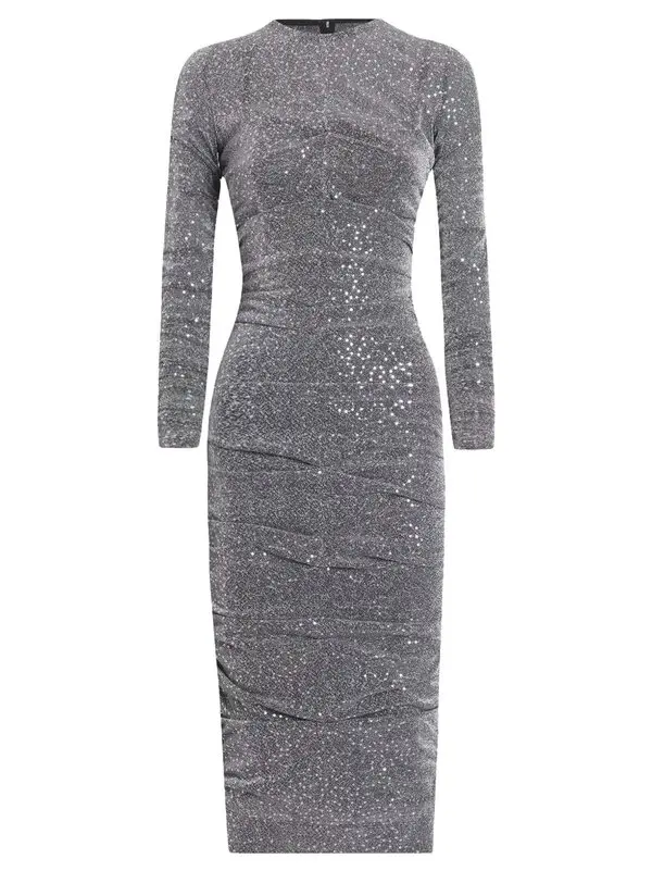 Dolce & Gabbana Sequinned Midi Dress - Grey