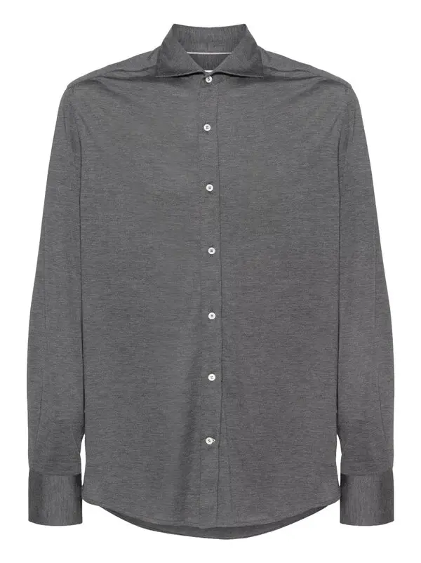 Brunello Cucinelli Mélange Jersey Shirt - Grey