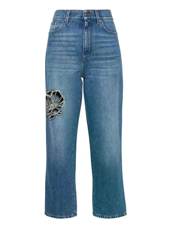 Stella McCartney Crystal-embellished Jeans - Blue