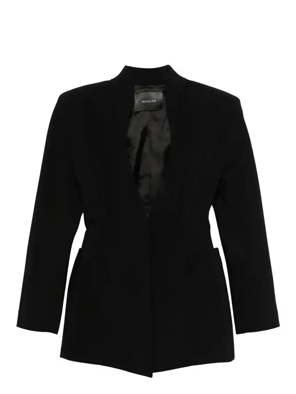 MUGLER Fitted-waist Blazer - Black