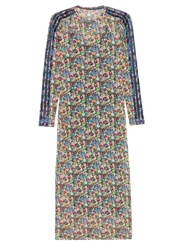 Adidas X Liberty London Mesh Midi Dress - Blue