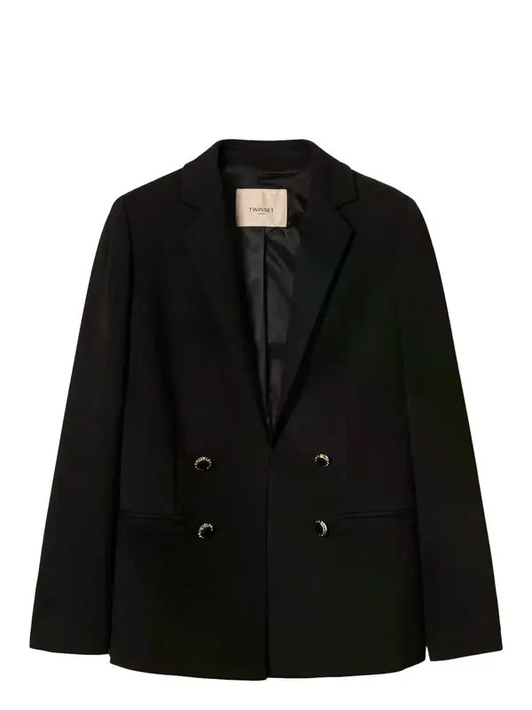 TWINSET Logo-buttons Blazer - Black