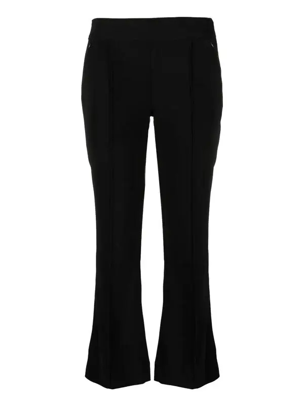 Rodebjer Jeju Flared Cropped Trousers - Black