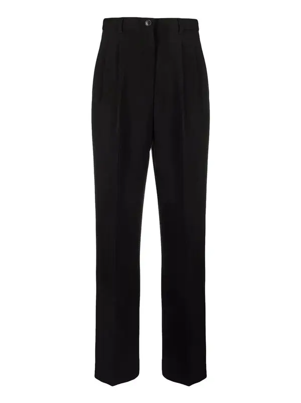 Tory Burch Pleat-detail Four-pocket Tailored Trousers - Black