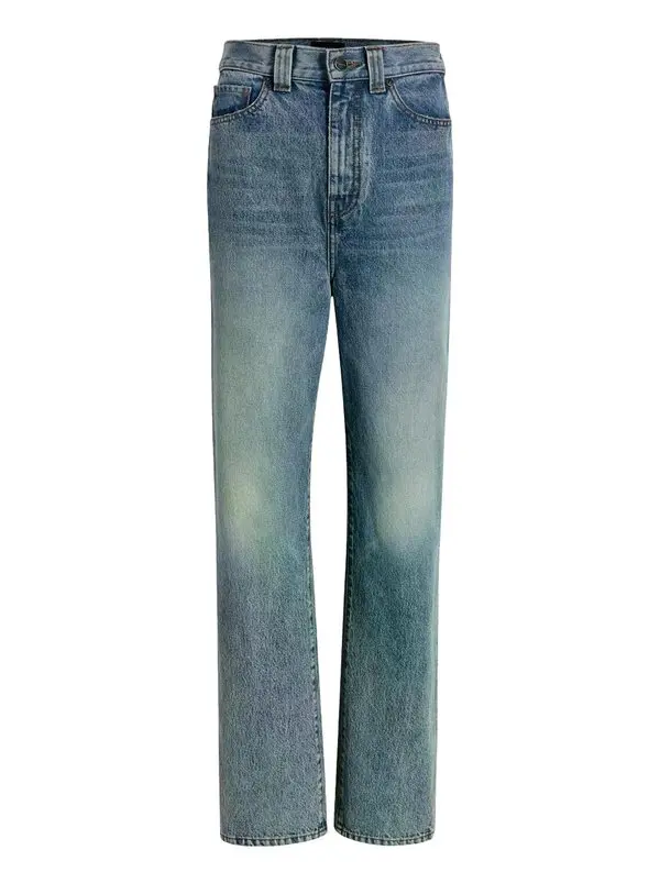 Khaite Albi High-rise Tapered Jeans - Blue