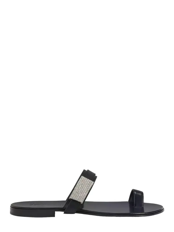 GIUSEPPE ZANOTTI Flavien Leather Sandals - Black