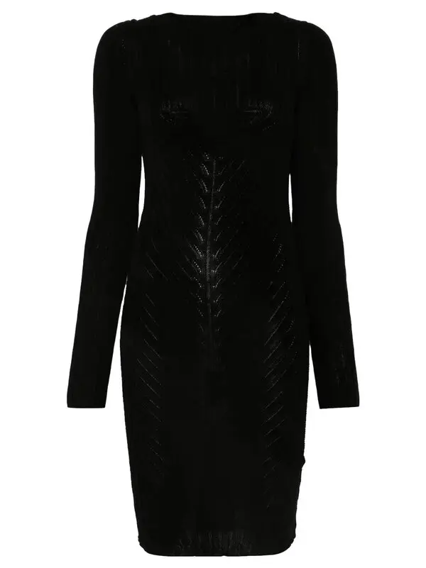Rick Owens Knitted Mini Dress - Black