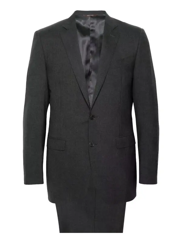 Canali Single-breasted Wool Suit - Grey