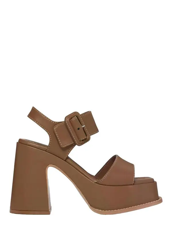 Stella McCartney Skyla 100mm Platform Sandals - Brown
