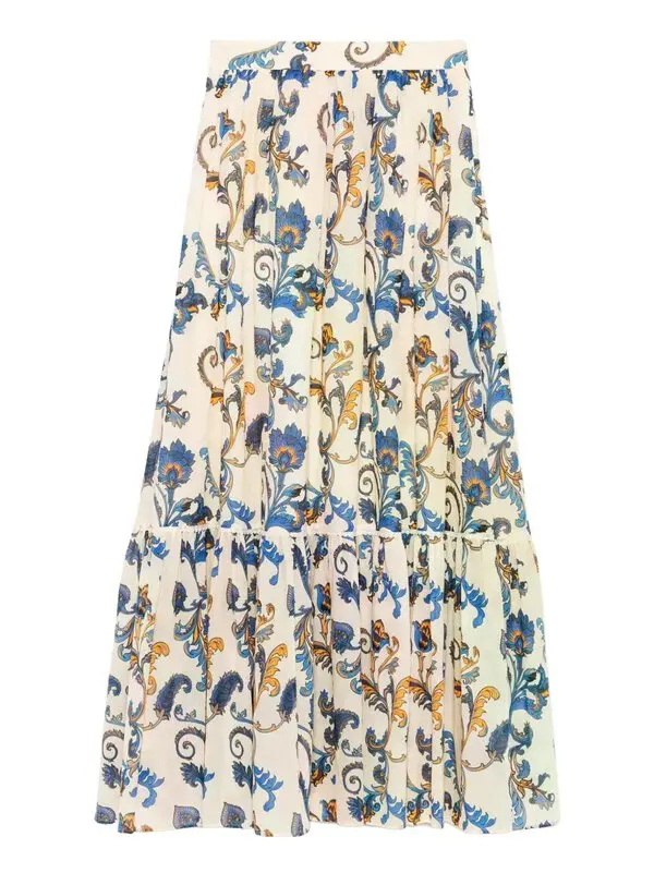 Etro Paisley-print Maxi Skirt - Neutrals