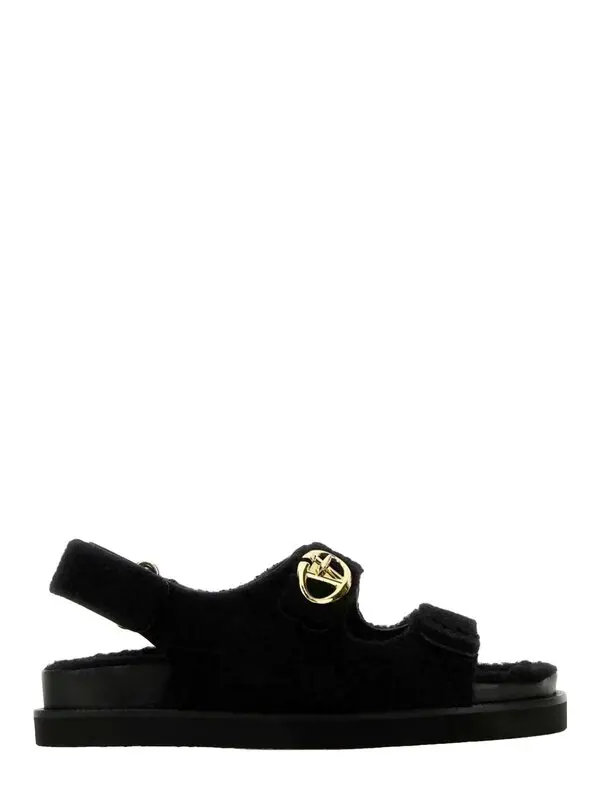 Valentino Garavani Faux-fur Sandals - Black