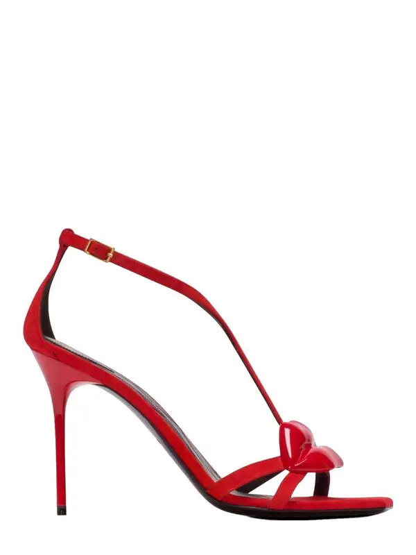 Balmain Lips Stiletto Sandals - Red